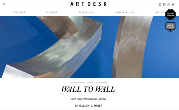 Interview with Brian Wall for ArtDesk – Allison C. Meier