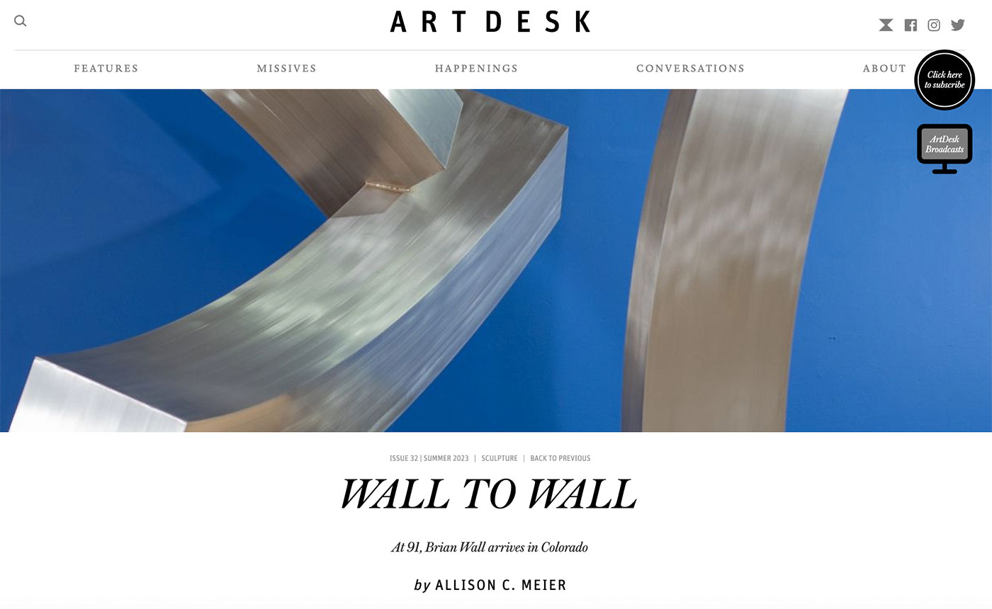 Interview with Brian Wall for ArtDesk – Allison C. Meier